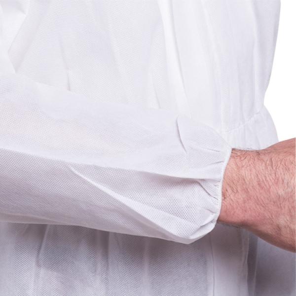 Quality Industrial M L XL 2XL Disposable Isolation Gowns With SMS 50GSM Material for sale