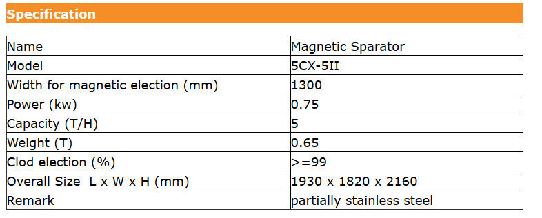 5CX-5II Magnetic Separator