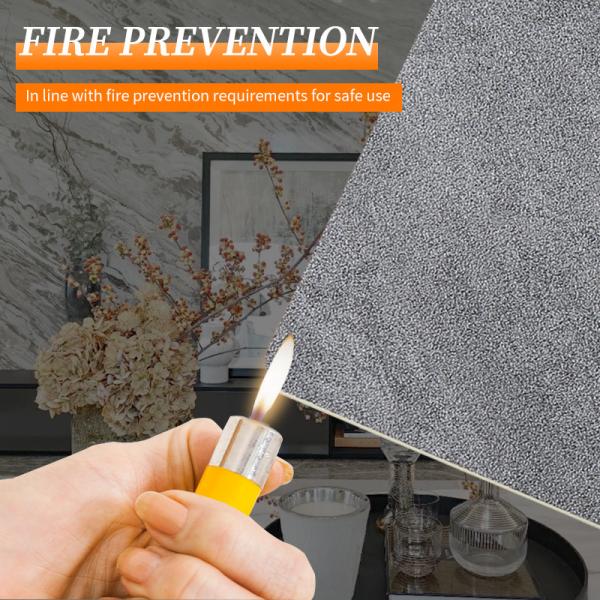 Quality Square Bamboo Charcoal Grey Marble PVC Cladding Panels OEM ODM for sale