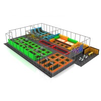 Quality Dodge Ball Rectangular Trampoline With Enclosure 1000mm Height for sale