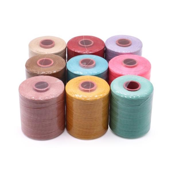 Quality Waterproof Waxed Thread 1MM Handmade DIY Leather Thread with Sintered 150D Flat for sale