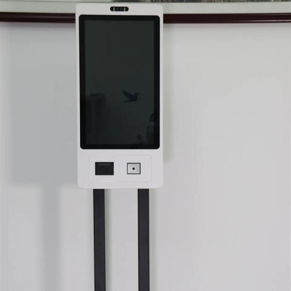 Quality Touch Screen LCD Interactive Kiosk Self Service POS System With QR Scanner for sale