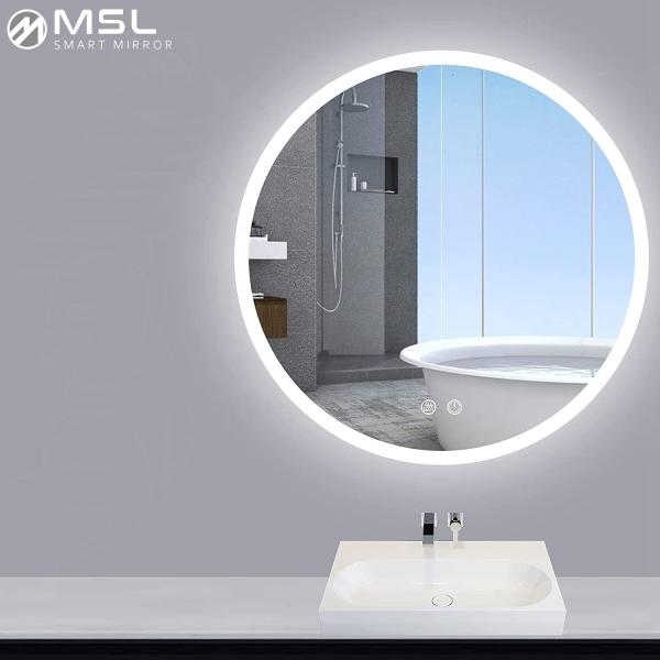 Quality 800*600mm LED Smart Bathroom Mirror 3000k LED Bathroom Mirror With Touch Button for sale