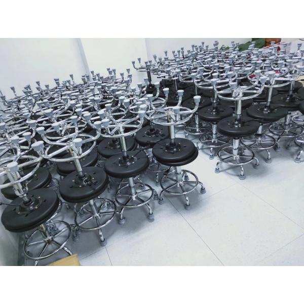 Quality Industrial Ergonomic Backrest PU Leather Chair Hospital 300lb Lab Chairs With Wheels for sale