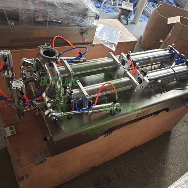 Quality Pneumatic Double Head Manual Filling Mineral Water Bottling Machine for sale