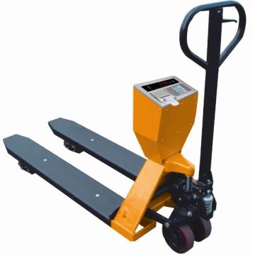 Quality Powder Coated Steel Hand Operated Pallet Truck With Weight Scale for sale