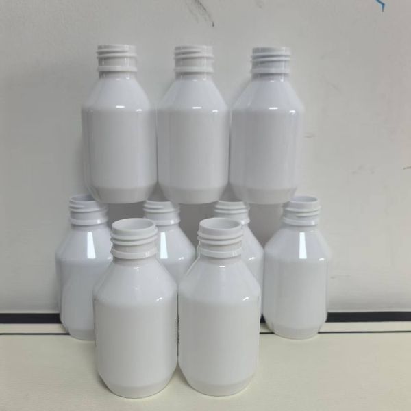 Quality White 125ml PET Plastic Bottle Featuring Printed LOT Number and Glossy Finish Screw Top Cap Ideal for Tus for sale