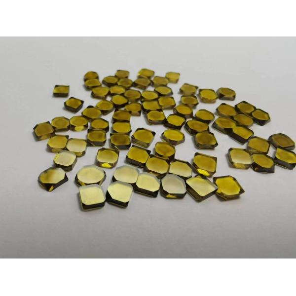 Quality Yellow Single Crystal Lab Grown Diamonds HPHT 3mm - 6mm For Milling Tools for sale