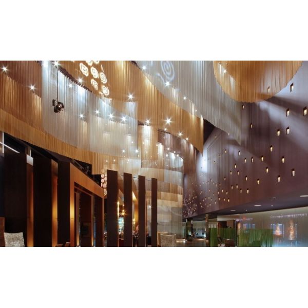 Quality Incombustible Woven Metal Mesh Drapery For Window Decoration for sale