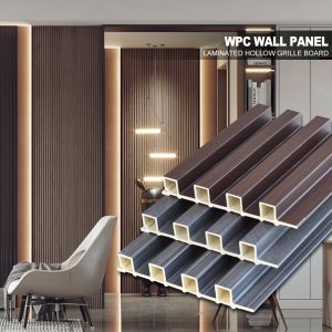 Quality Interior WPC Wall Panels Waterproof Fireproof Soundproof Grille Board For for sale