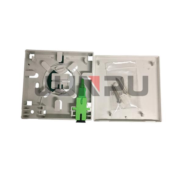 Quality 2 Port FTTH Fiber Optic Termination Box With SC LC Fiber Pigtails And Fiber Adapters for sale