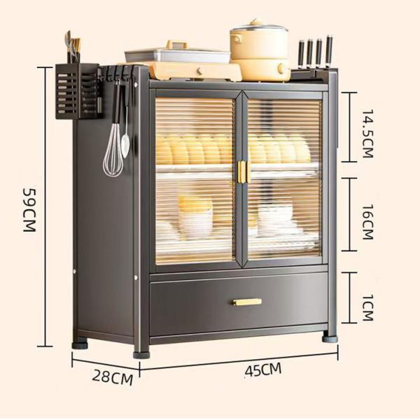 Quality Multi Functional Kitchen Mobile Storage Cabinet Anti Rust Treatment For Damp for sale