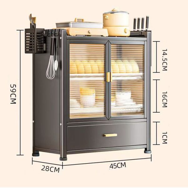 Quality Multi Functional Kitchen Mobile Storage Cabinet Anti Rust Treatment For Damp Environments And Resistant for sale