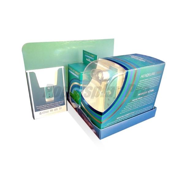 Quality Eco Friendly Cardboard Counter Display Units With A5 Brochure Holder And Ads for sale