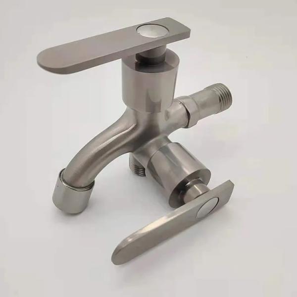Quality Modern Double Outlet Down Kitchen Mixer Sink Faucets ForWashing Machine Basin for sale