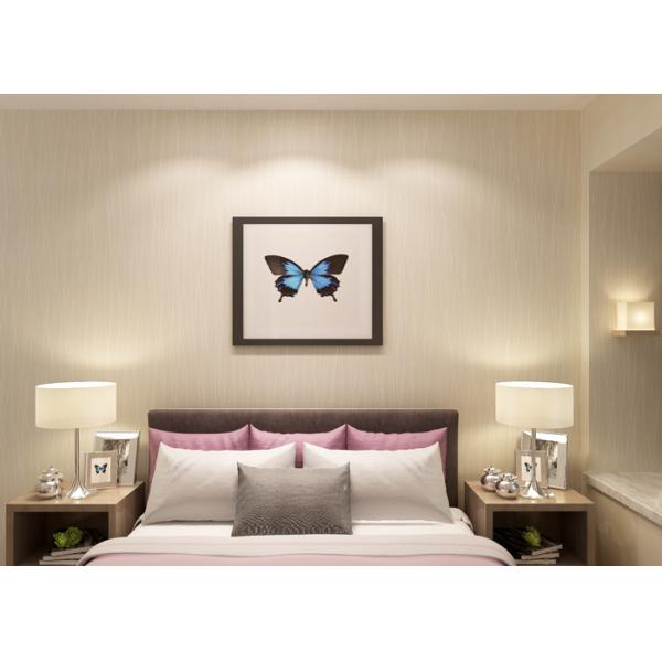 Quality Non - woven Modern Removable Wallpaper for Bedroom With Grey Stripes Pattern for sale