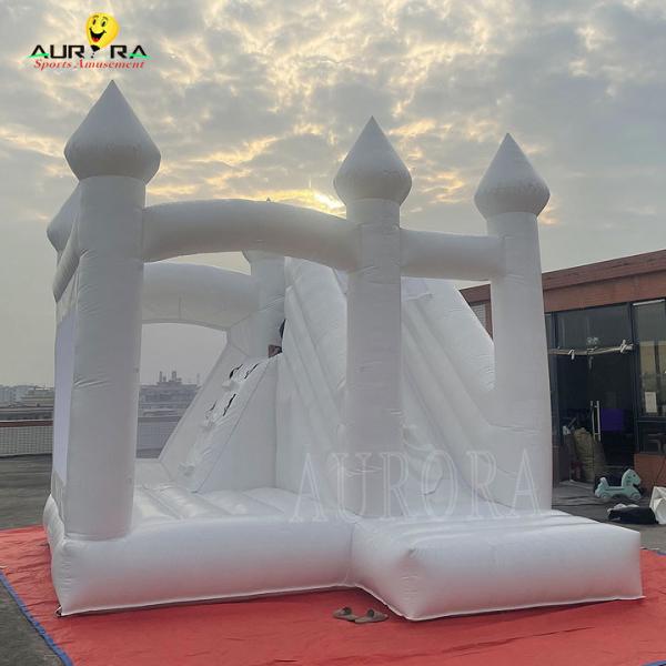 Quality Customized Inflatable Bouncy Castle With Slide Wedding White Bounce House for sale