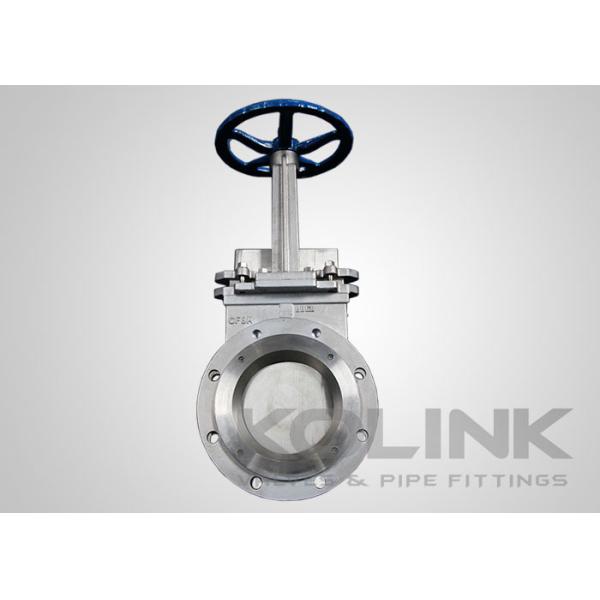 Quality Flanged Knife Gate Valve with SS Deflection Cone 2-48 Inch for sale