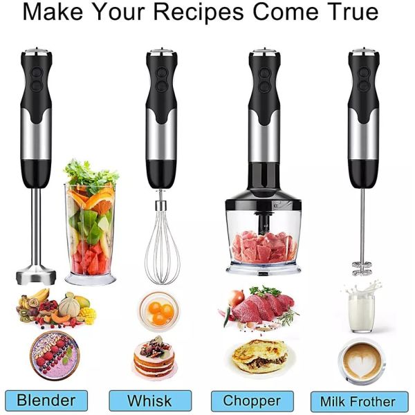 Quality 9 Speed Stick Hand Blender 400 Watt 4 In 1 Immersion Blender Set for sale
