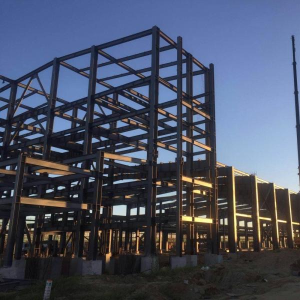 Quality Prefab Steel Warehouse with Office Galvanized Floor Deck for sale