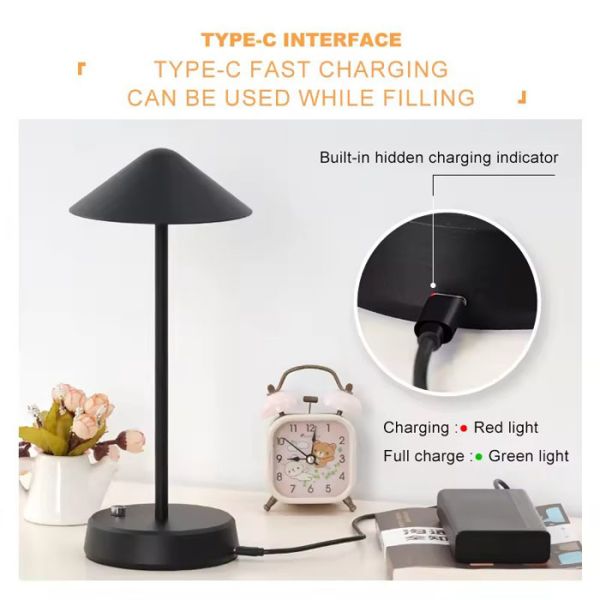 Quality Three Tone Light LED Desktop Lamp With Usb Rechargeable Lithium Ion Battery for sale