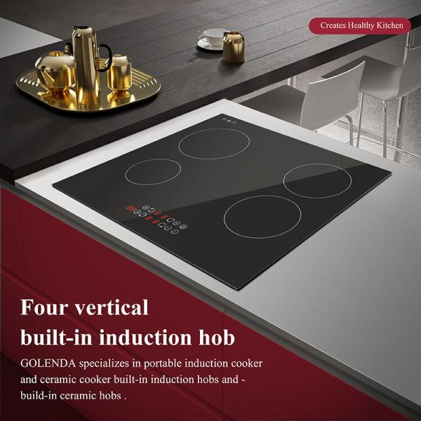 Quality Heating Selection 4 Burner Electric Cooktops , Induction Hob Cooker 7000W for sale