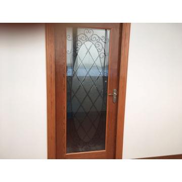 Quality Wooden Art Glass Panels Acid Etched Triple Layers Finished Surface for sale