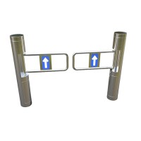 Quality DC24V Auto Synchronized Swing Barrier Gate with 10mA RFID for Pedestrian Access Control for sale