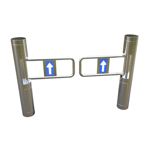 Quality DC24V Auto Synchronized Swing Barrier Gate with 10mA RFID for Pedestrian Access for sale