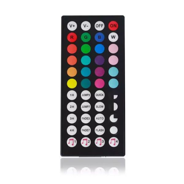 Quality 4Pin Rgb Light Strip Controller Intelligent Bluetooth Music 44key Remote Control for sale