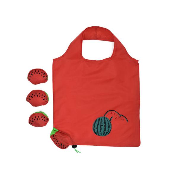 Quality Cartoon Fruit Polyester Foldable Reusable Grocery Bags Eco friendly for sale