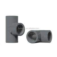 Quality White Grey Blue Color PN10 UPVC Tee for Water Supply Plumbing Fittings in DIN for sale