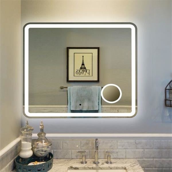 Quality Rectangular Touch Screen Mirror 15mm Led Illuminated Bathroom Mirror for sale