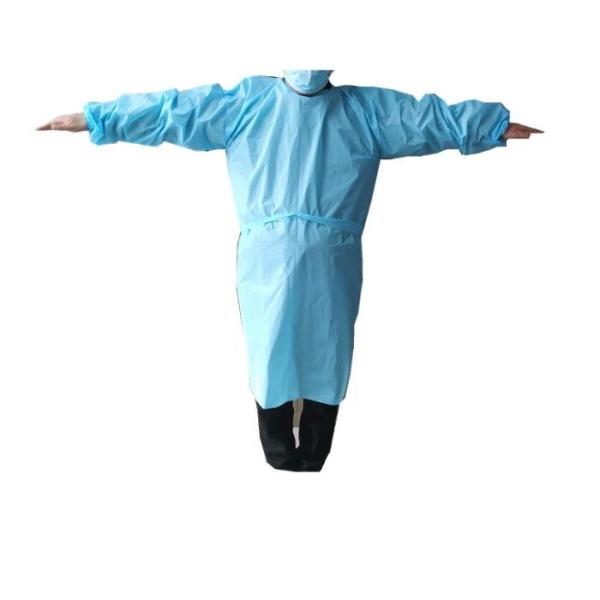 Quality Open Back CPE Waterproof Surgical Gowns Poly Coated Single Use OEM Available for sale