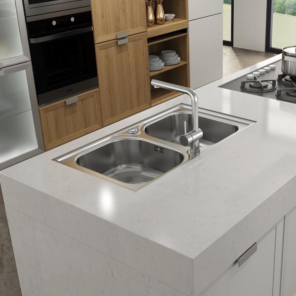 Quality Small Home Modular Kitchen Cupboards Friendly E0 / E1 Grade Prefabricated Built for sale