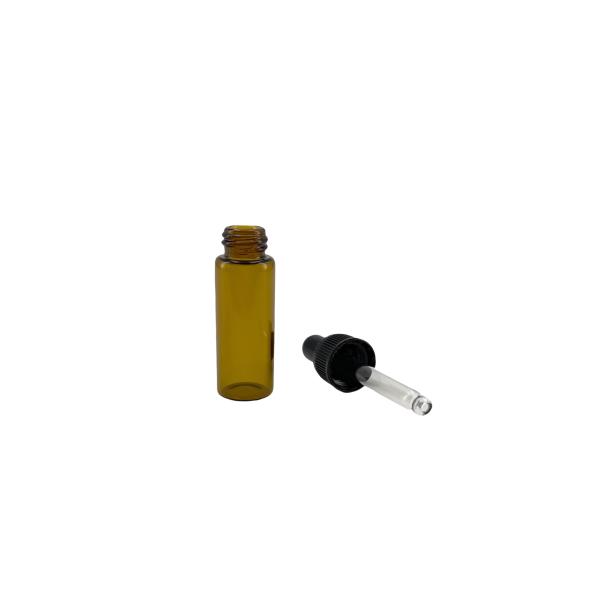 Quality 1ml 2ml 3ml 5ml Mini Glass Dropper Bottles Tinted Cosmetic Sample Bottle for sale