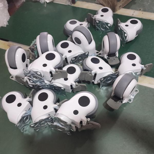 Quality 125mm Medical Bed Casters Stem Locking Anti - Winding Hospital for sale