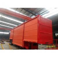 Quality 50t Curtain Side Van Open Light Cargo Semi Trailer Tread 1840mm for sale