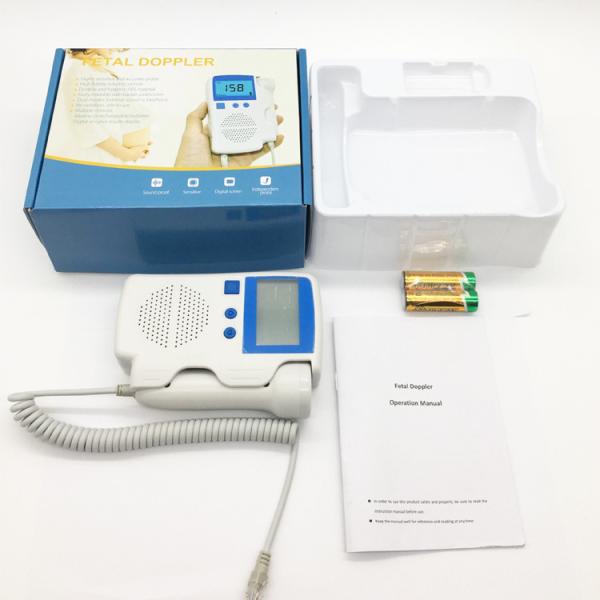 Quality 3MHz 210bpm Medical Equipment Rechargeable Battery Handheld Fetal Doppler for sale