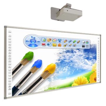 Quality 96 Inches Portable Interactive Whiteboard Smart Whiteboard With Laser Projector for sale
