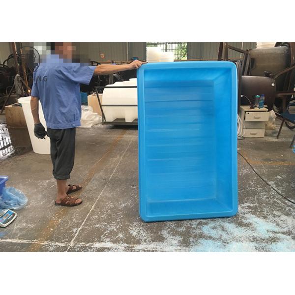 Quality Open Top Blue Rectangular Large Plastic Pond Tubs For Hydroponic Growing100 for sale