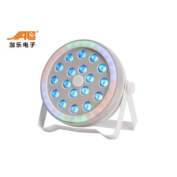 Quality 8 channel 18 Watt DJ Stage Lights RGB 3 In 1 LED Flat Par for sale