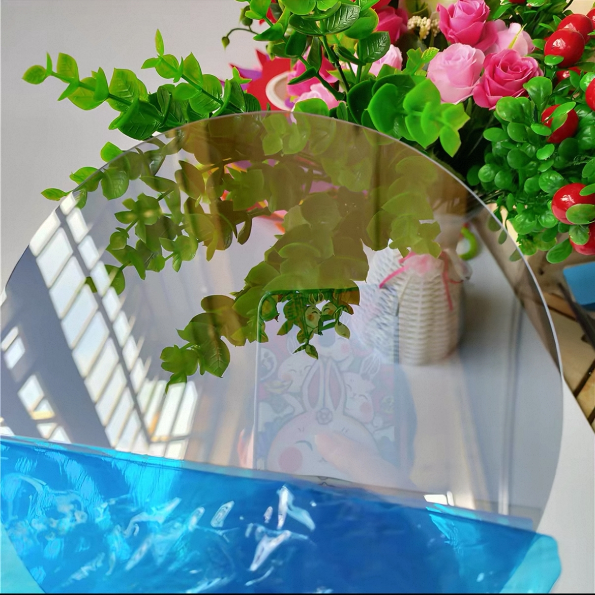 Quality Unbreakable Safety Acrylic Semi-Transparent Mirror Sheet 2.0mm 1220x1830mm Shatterproof Panel for sale
