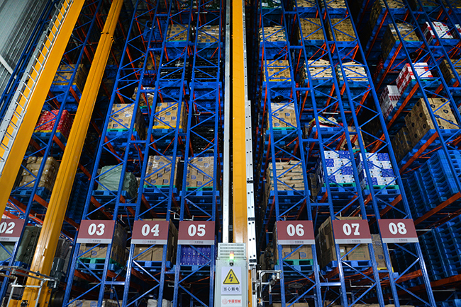 Double Deep pallet Stacker Crane for ASRS, Floor Supported SRM(Storage Retrieval Machine), Automatic Storage And Retrieval System,Room Temperature Warehouse and Cold Storage
