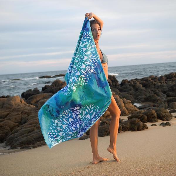 Quality Softness Soft Printed Beach Towel Care Instructions Machine Washable for sale