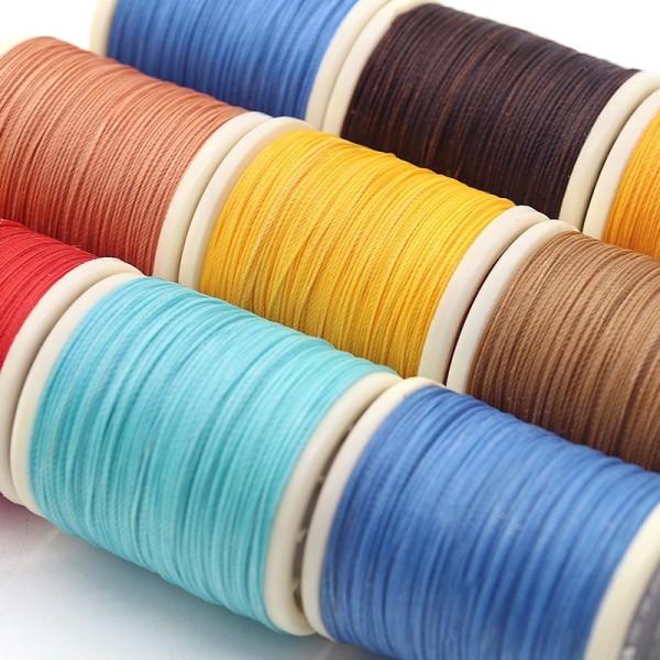 Quality Handmade Leather Sewing Wax Thread 150D/16 Strength Polyester Braided Rope for for sale