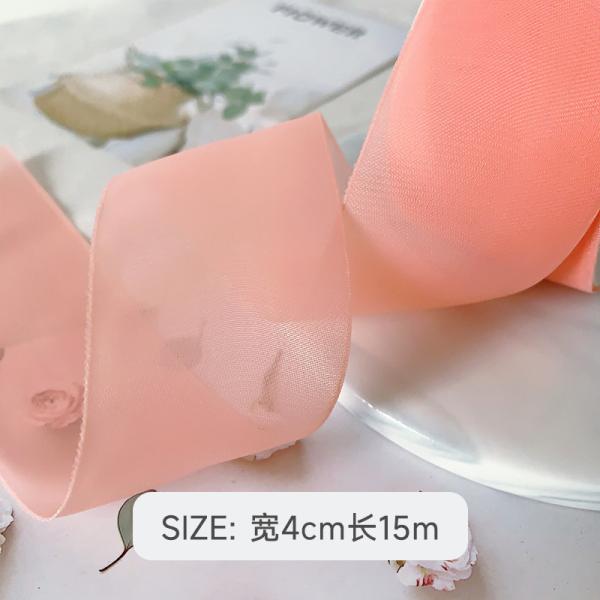 Quality High Density Polyester Organza Ribbon 40mm For Luxury Gift Packing for sale
