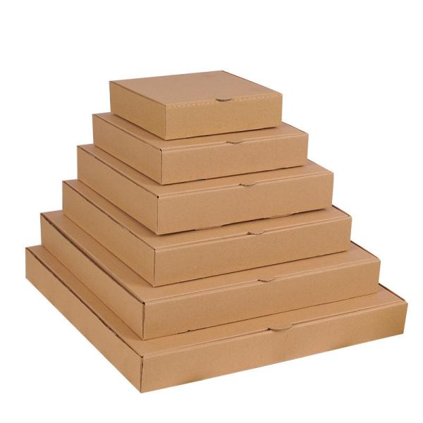 Quality Flexo Printing Kraft Paper Blank Pizza Boxes 6 7 8 9 10 Inch Cardboard Food Packaging for sale