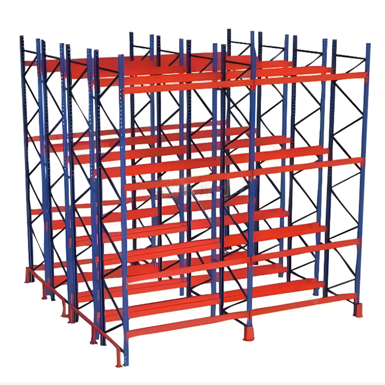 Pallet rack system in warehouse environment