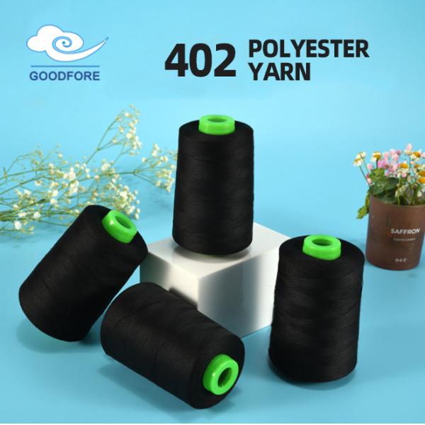 Quality 100% Polyester Textured Recycled Yarn 40 / 2 Sewing for sale